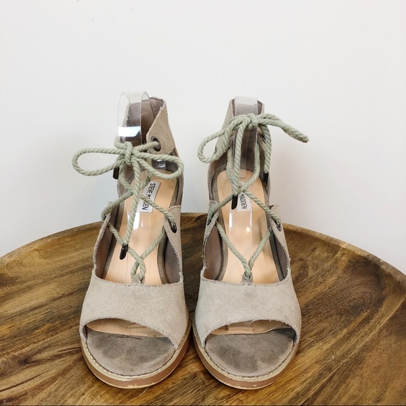 Steve Madden | Shoes | Steve Madden Carah Lace Up Heeled Sandal | Poshmark